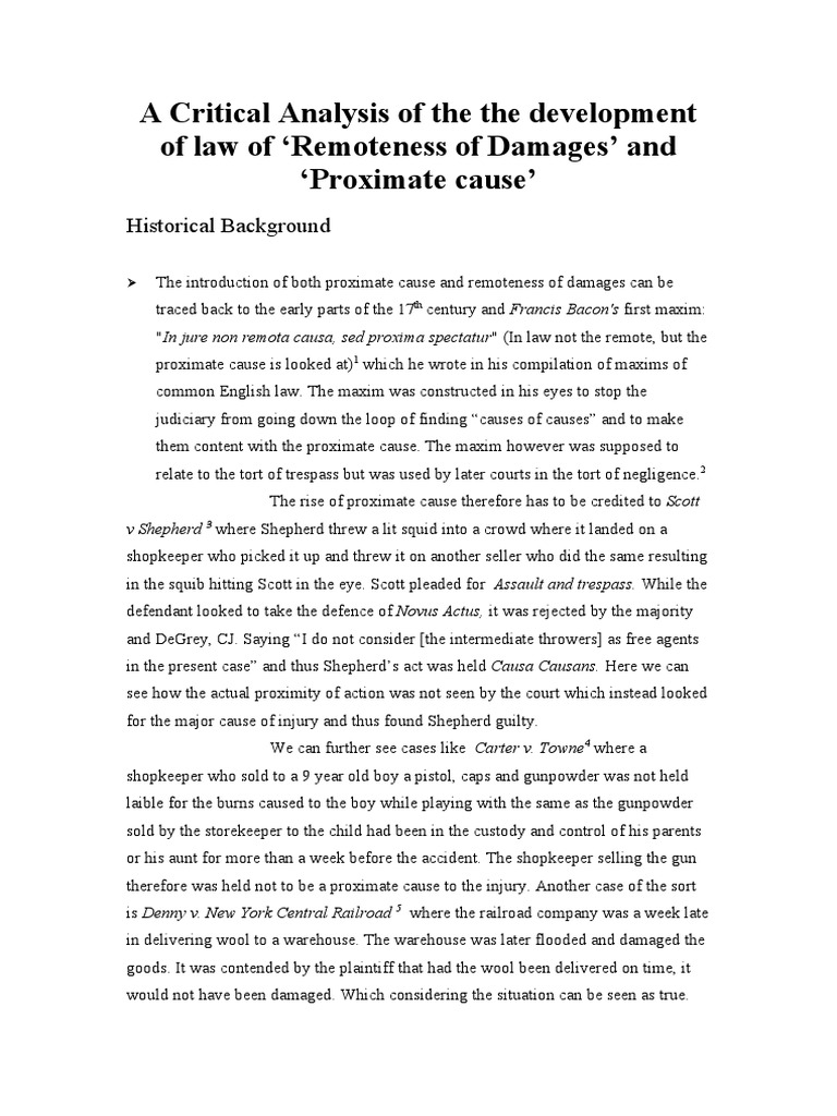 A Critical Analysis of The The Development of Law | PDF | Negligence ...