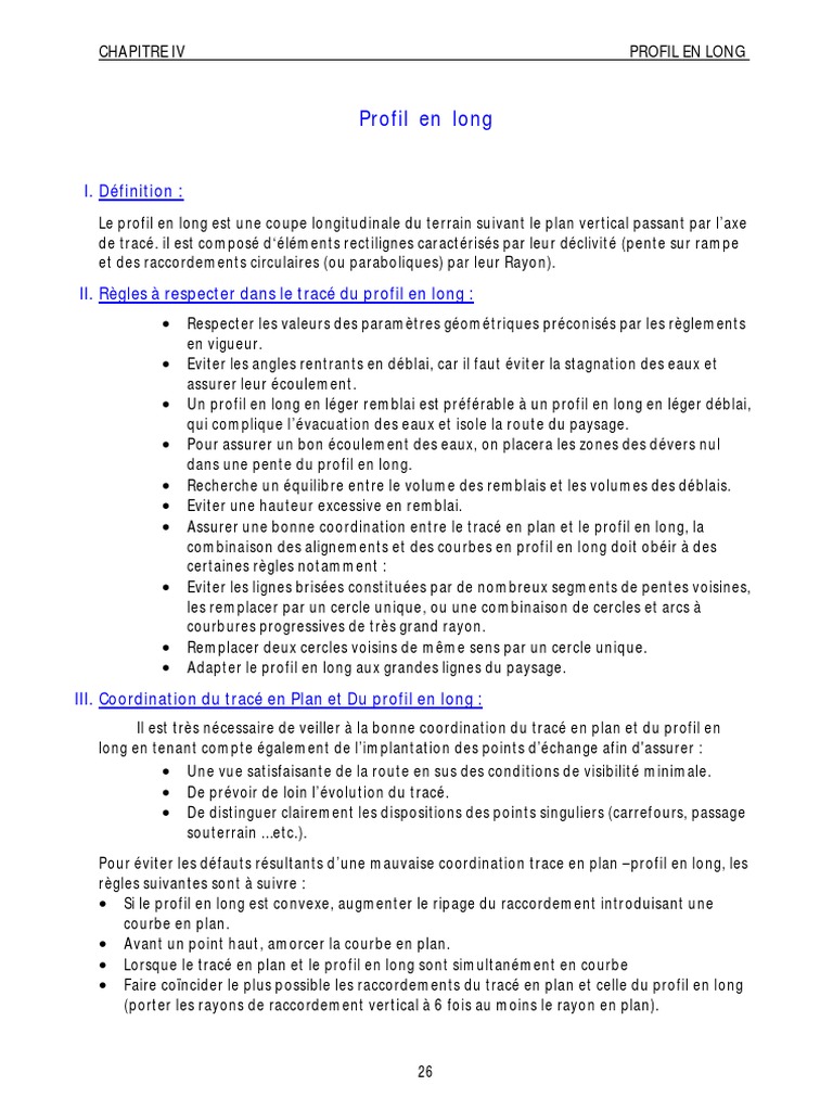 Profil en Long : Définition et Règles | PDF | Droite (mathématiques ...