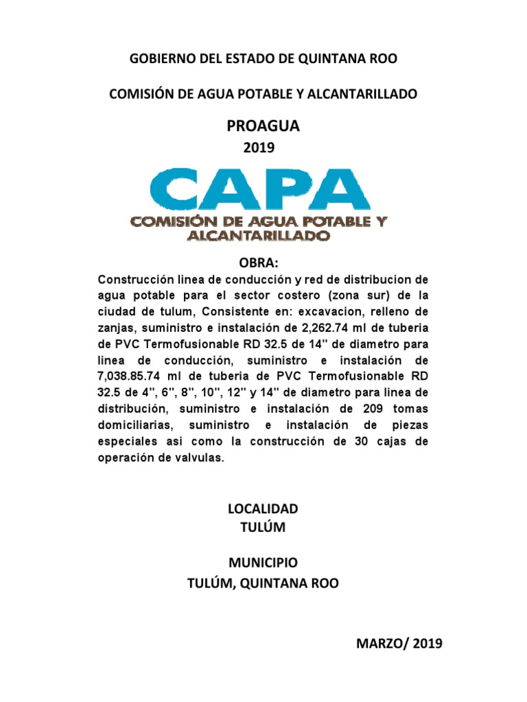 Cp-Exp Tec - Ap Costera Zona Sur Tulum | PDF | Tubería (transporte de fluidos) | Alcantarillado