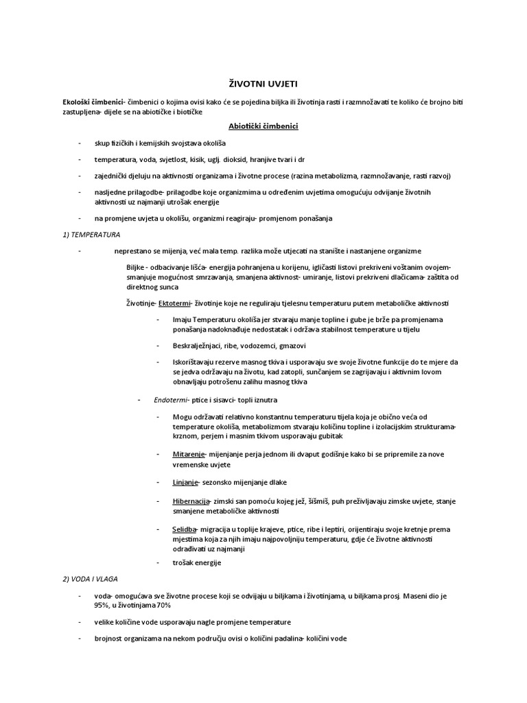 Biologija Ispit | PDF