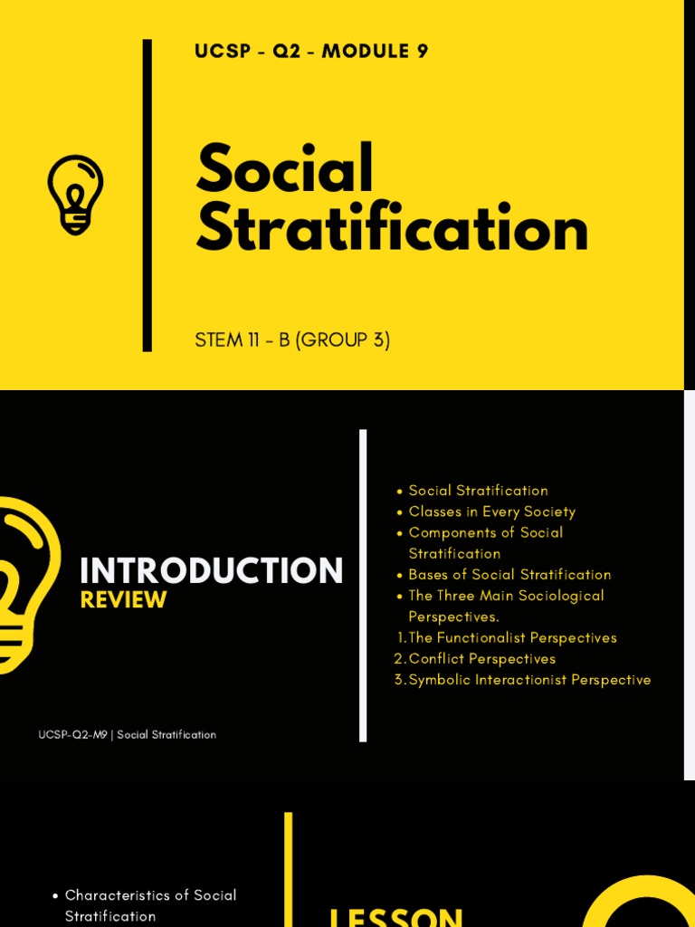 Ucsp - Q2 - Module 9: Social Stratification | PDF | Social Stratification | Social Mobility
