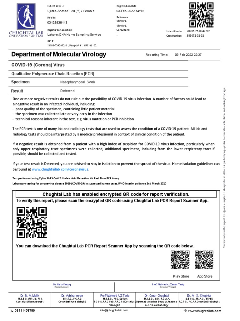 Report Viewer | PDF | Polymerase Chain Reaction | Pathology