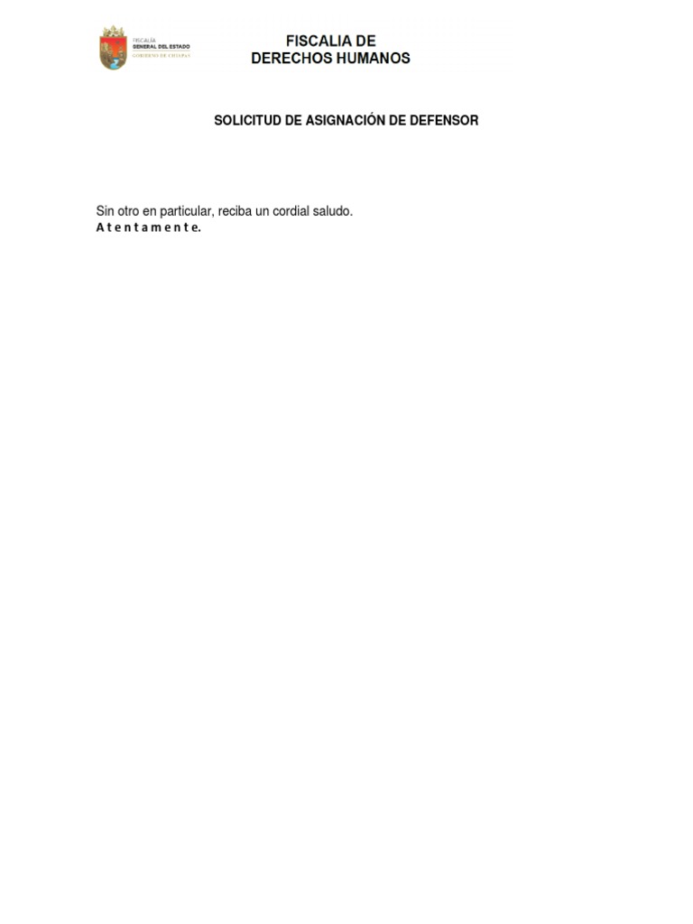 Solicitud de Defensor Público | PDF