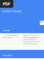 Vocabulary Workshop Level E Unit 6 | PDF