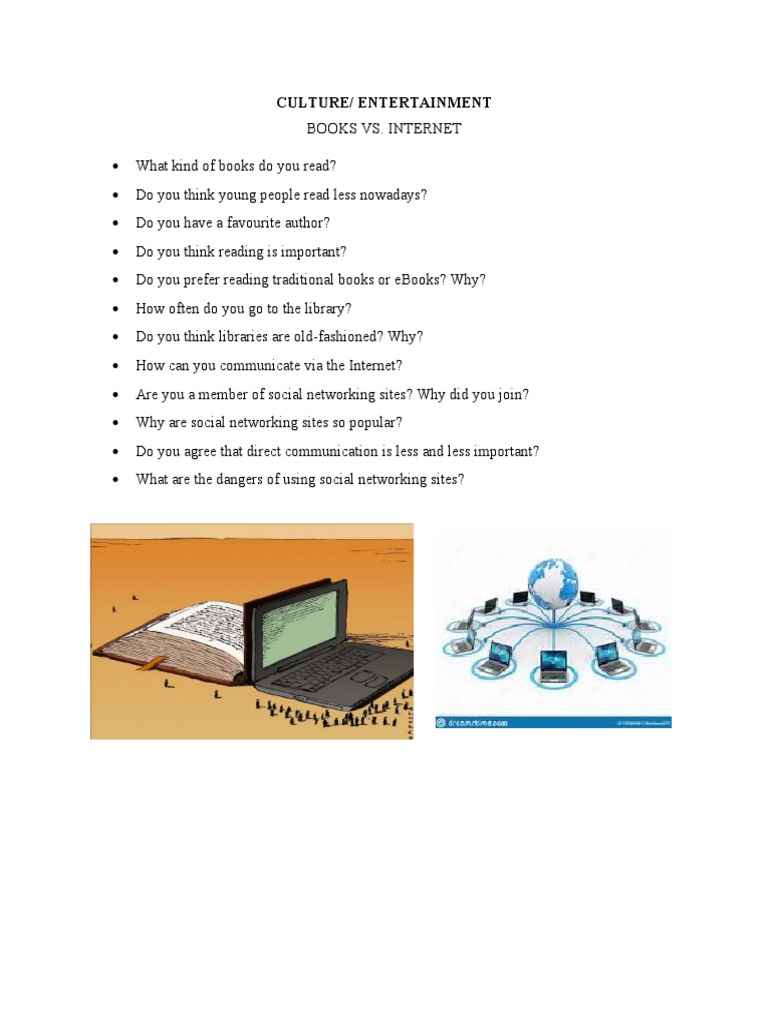 Books vs Internet Reading Debate | PDF | Internet | Books