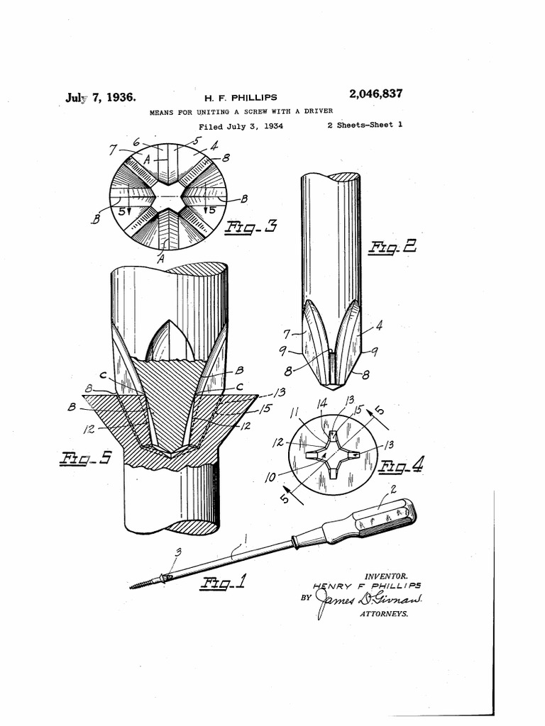 July 7, 1936. H. F. Phillips 2,046,837: Z-1 Allsv R Y F Phill 1 P5 BY ...