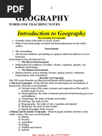 Geography - Geography Form 1 - Question Paper | PDF | Rock (Geology ...