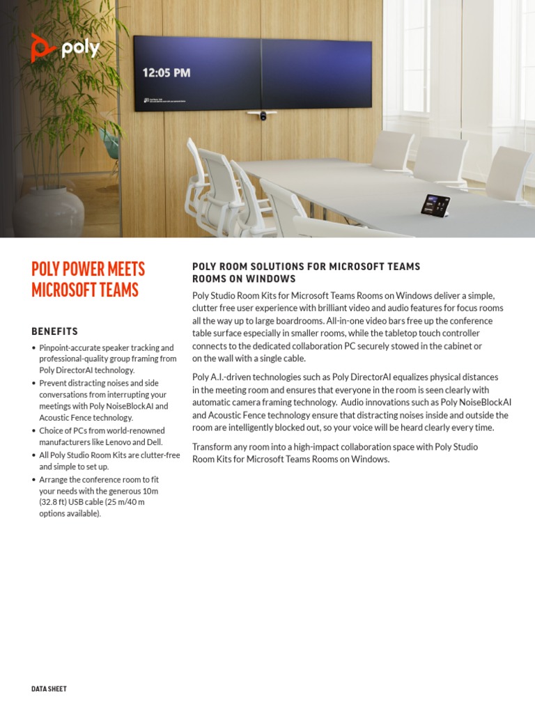 Poly Power Meets Microsoft Teams | PDF | Camera | Personal Computers