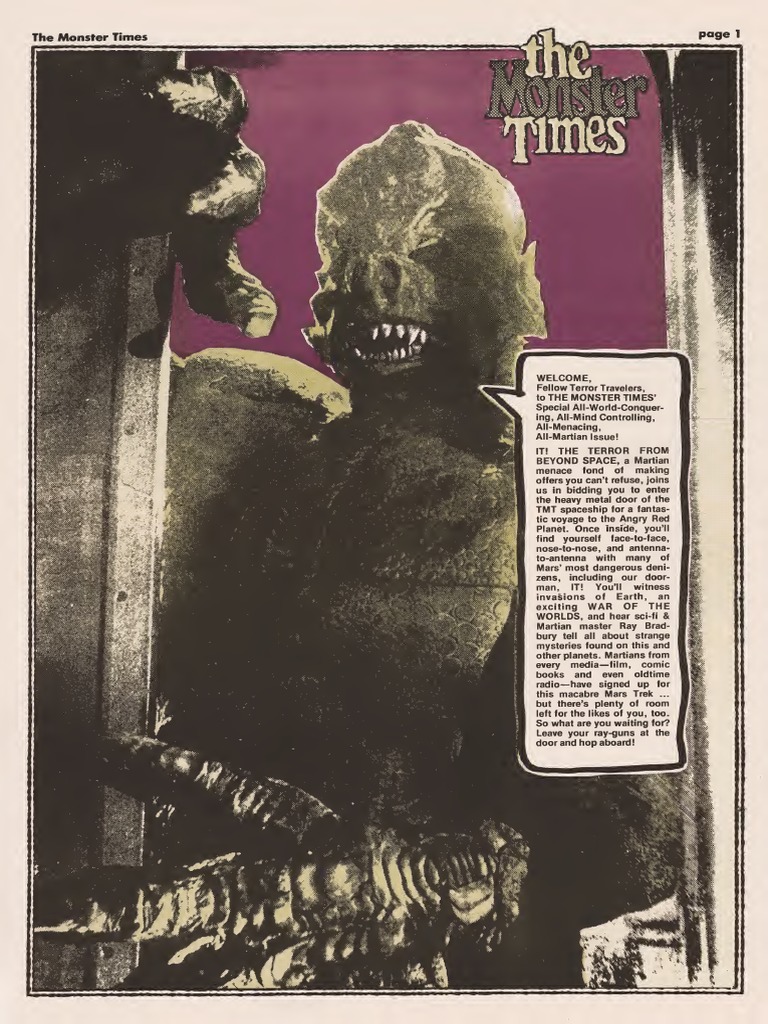 The Monster Times 31 1974-03 | PDF | Mars | The War Of The Worlds