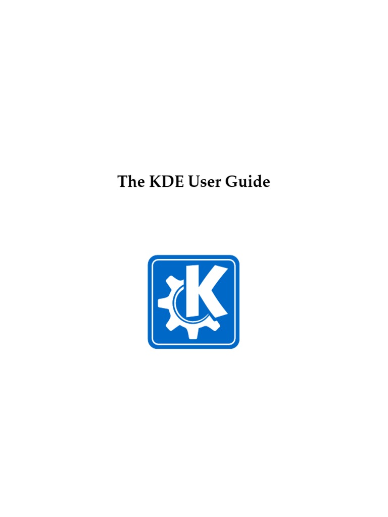 Kde User Guide Pdf Window Computing Button Computing 3039