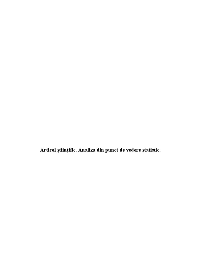 Analiza Articol Stiintific - SCBD | PDF