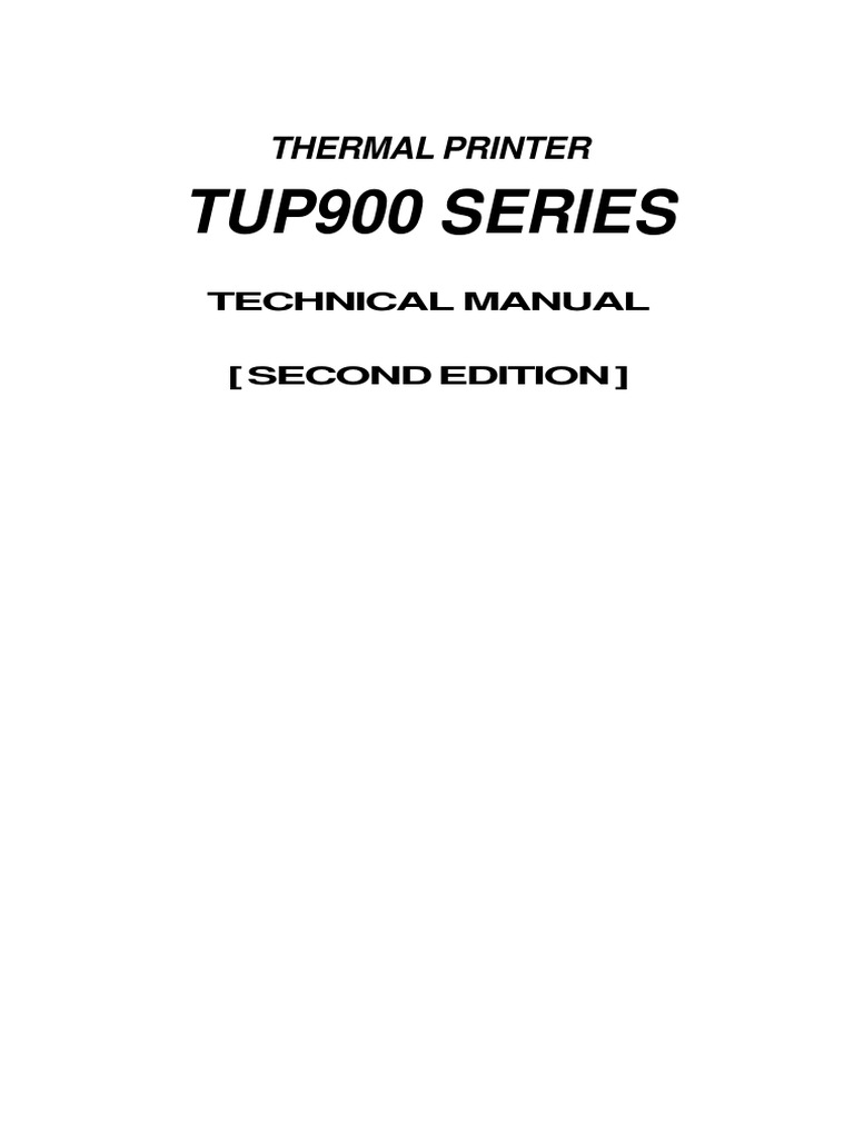 Tup900 Series: Thermal Printer | PDF | Lubricant | Bearing (Mechanical)