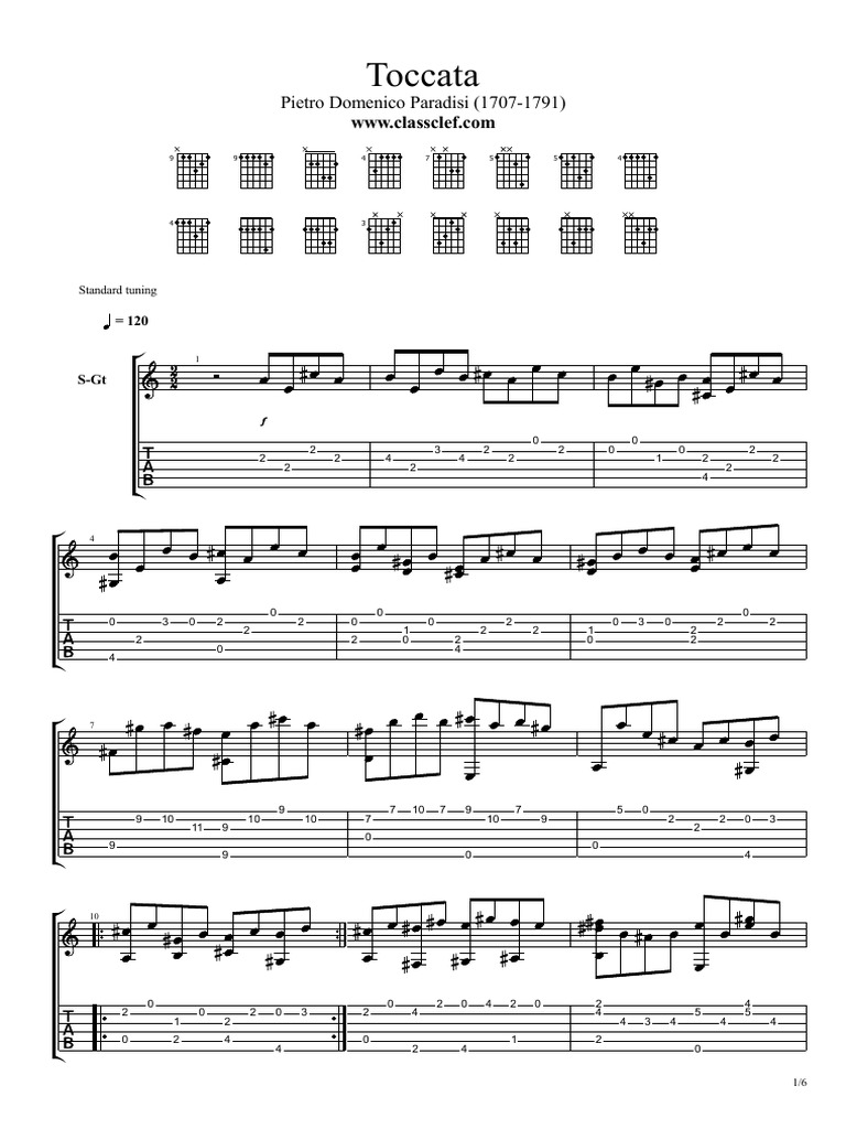 Toccata by Pietro Domenico Paradisi | PDF