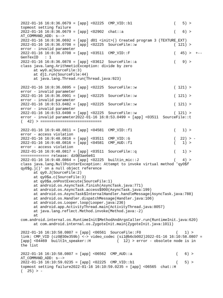 Usb Cam Log | PDF | Java (Programming Language) | Computer Science