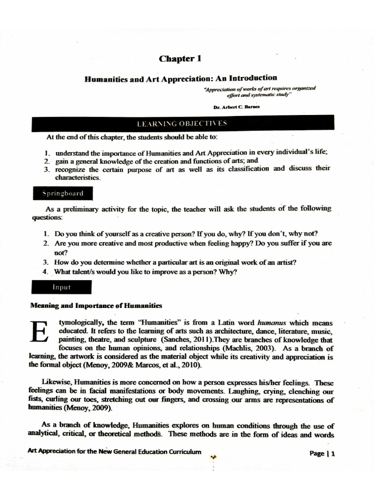 Module 1 Art Appreciation | PDF
