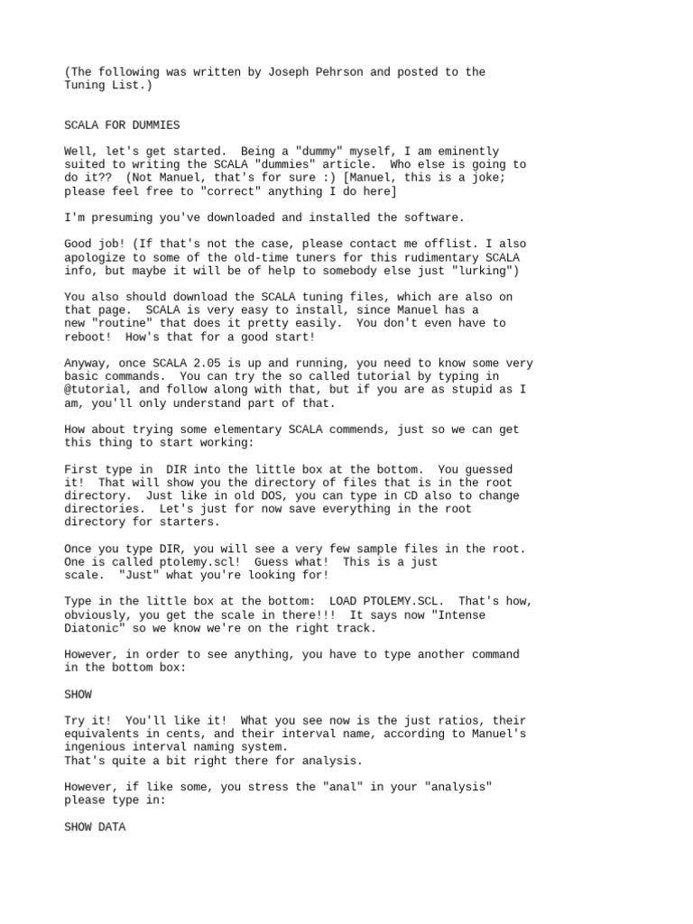 SCALA for Beginners: A Step-by-Step Guide | PDF | Scale (Music ...