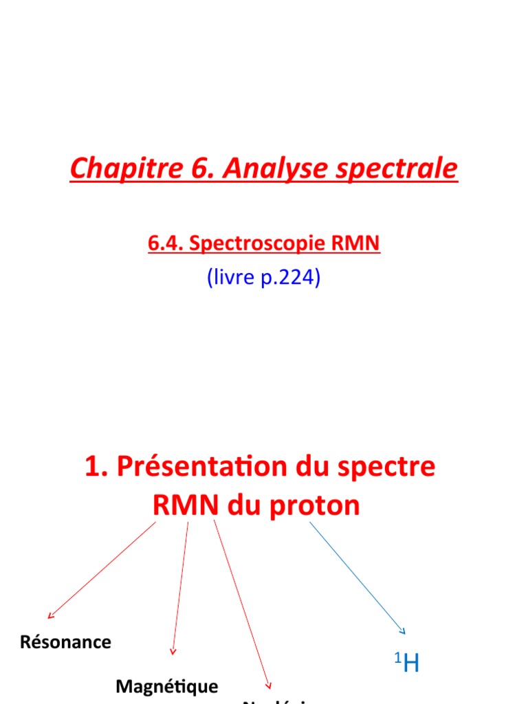 RMN Cours | PDF | Spectroscopie RMN | Résonance magnétique nucléaire