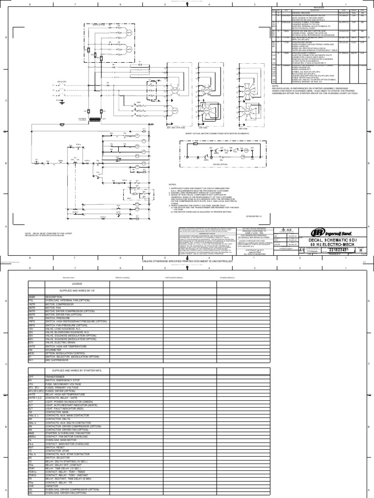 Decal, Schematic SD / 60 HZ Electro-Mech 22182349 H | PDF | Fuse ...