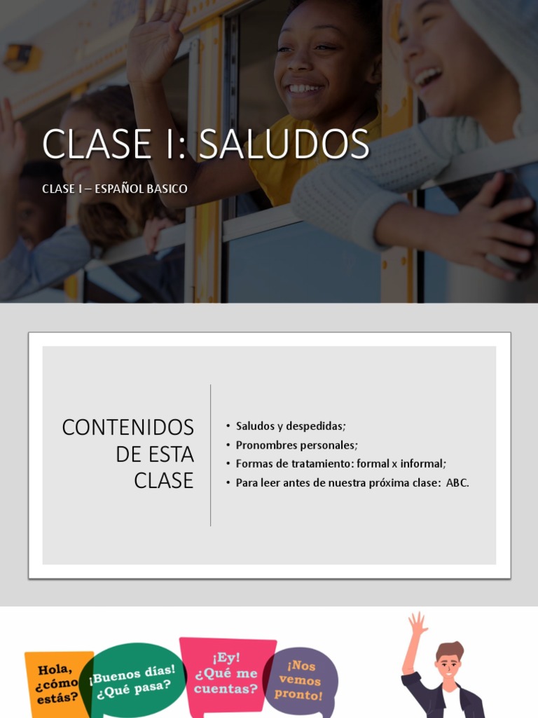 Clase I - 1 de Febrero 2022 - Saludos y Despedidas | PDF | Numero ...