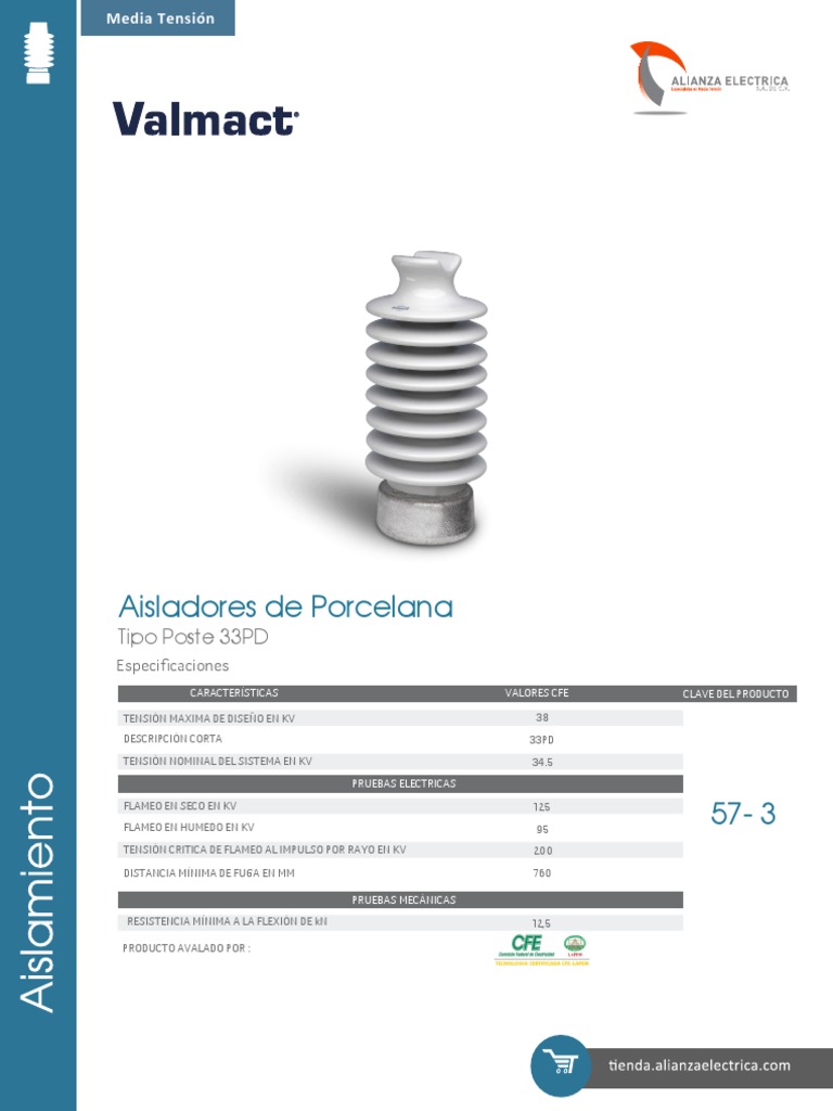 Aisladores - 33PD | PDF