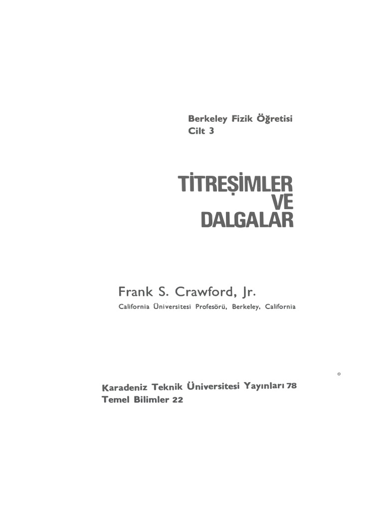 Berkeley Fizik, Titreşimler Ve Dalgalar (Cilt 3) | PDF