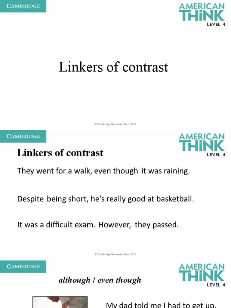 Linkers of Contrast: © Cambridge University Press 2017 | PDF | Sentence ...