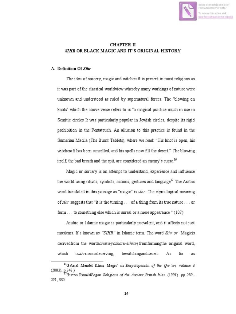 Sihr or Black Magic and Its Original History Author Digilib UIN Sunan ...