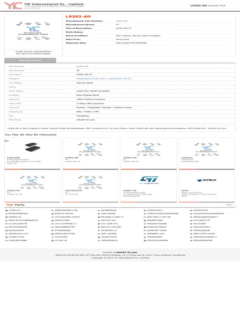 Specifications: Parts | PDF | Business