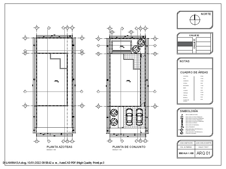 Norte: Planta Azoteas Planta de Conjunto | PDF | Autodesk