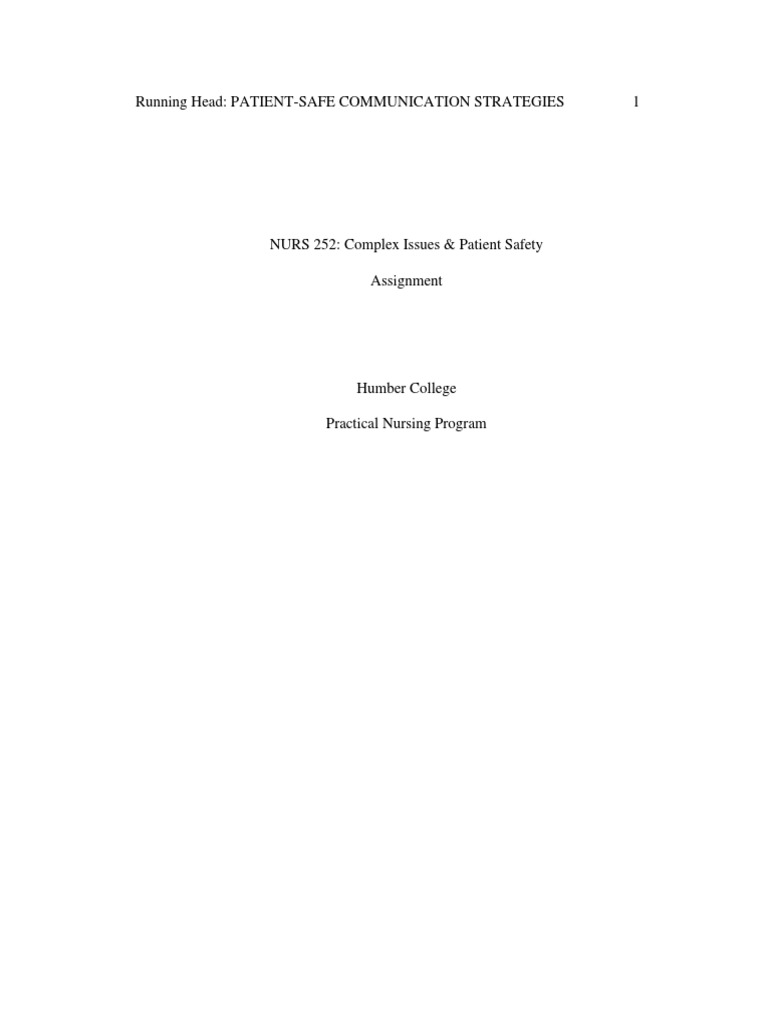 Patient-Safe Communication in Nursing | PDF | Patient Safety | Patient