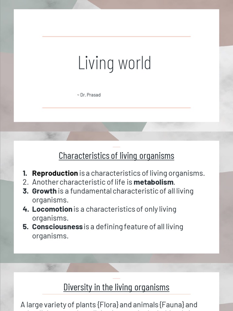 Living World Class 11nth | PDF | Taxonomy (Biology) | Organisms