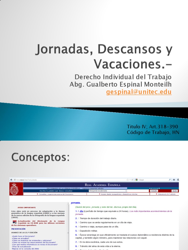 Jornadas, Descansos y Vacaciones | PDF | Salario | Tiempo de trabajo