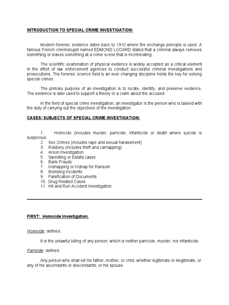 A Comprehensive Guide to Homicide Investigation Techniques and the Role ...