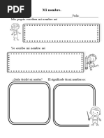 Actividades para conocer mi nombre | PDF