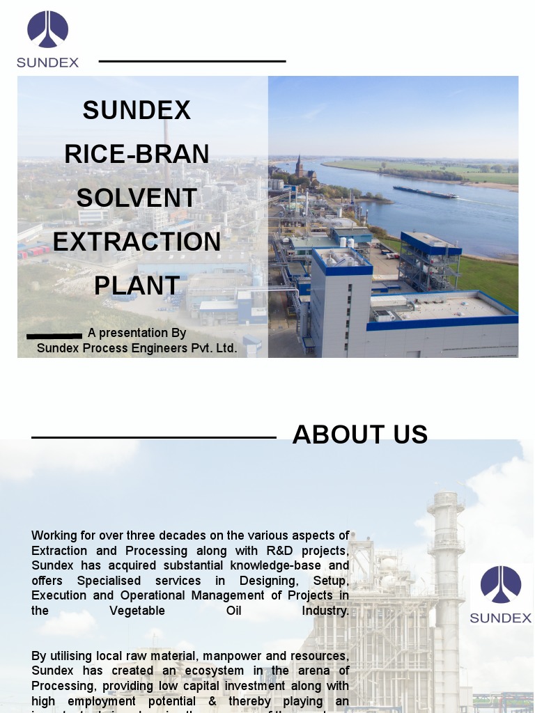 Sundex Presentation Ricebran Sep - v4.0 | PDF | Vegetable Oil | Oil Refinery