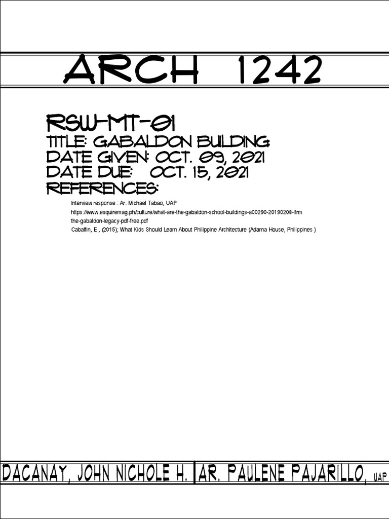 Code 559 - Dacanay - RSW-MT-01 | PDF