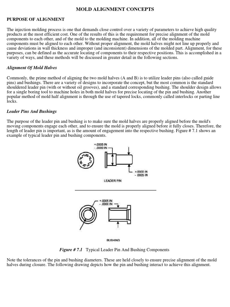 Mold Alignment Concepts | Download Free PDF | Manufactured Goods ...