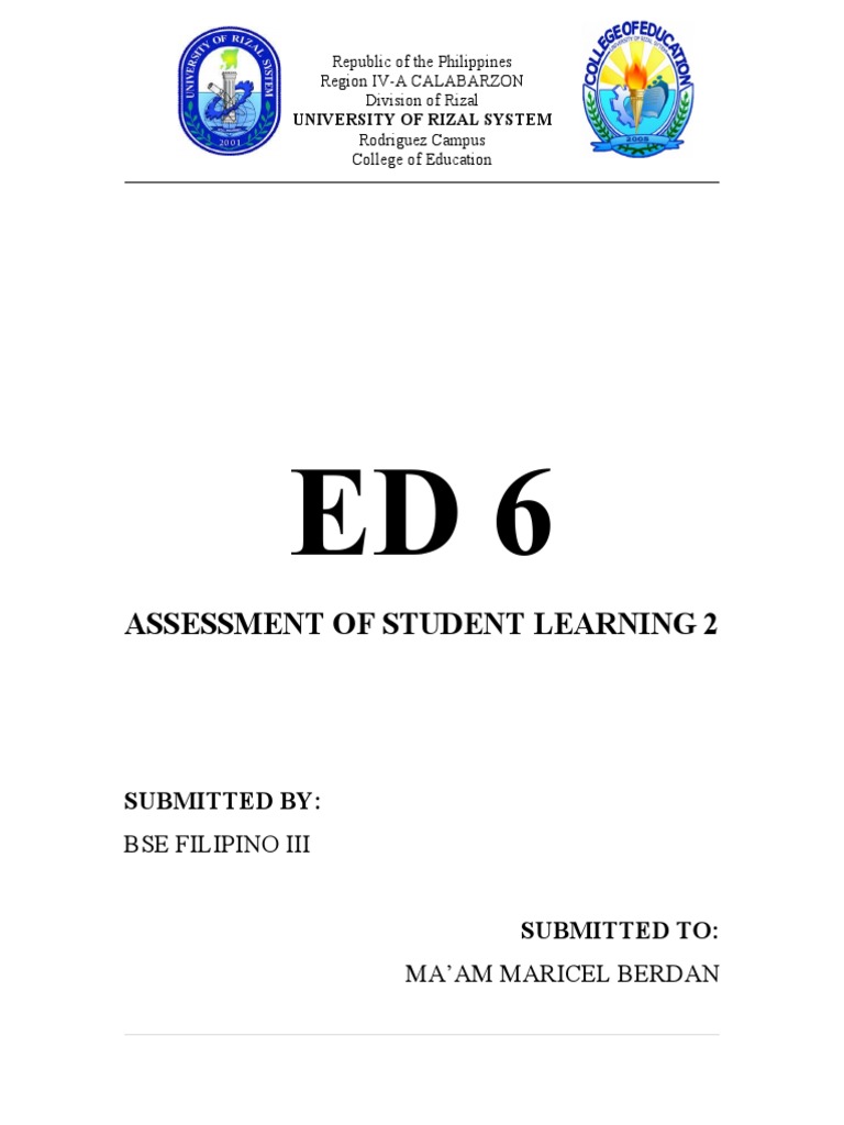 Team 1 Soft Copy Report (Ed 6) | PDF | Educational Assessment | Test ...