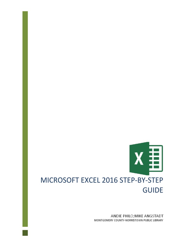 Microsoft Excel 2016 Step-By-Step Guide | PDF | Microsoft Excel ...