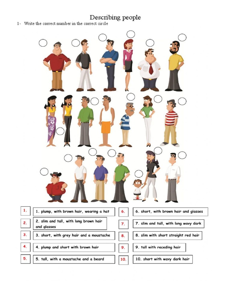 DESCRIBING PEOPLE Worksheet | PDF | Career & Growth | Games & Activities
