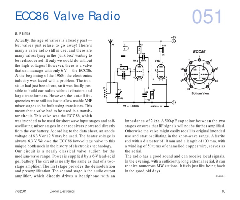 ECC86 Valve Radio: Summer Circuitscollection | PDF | Vacuum Tube ...