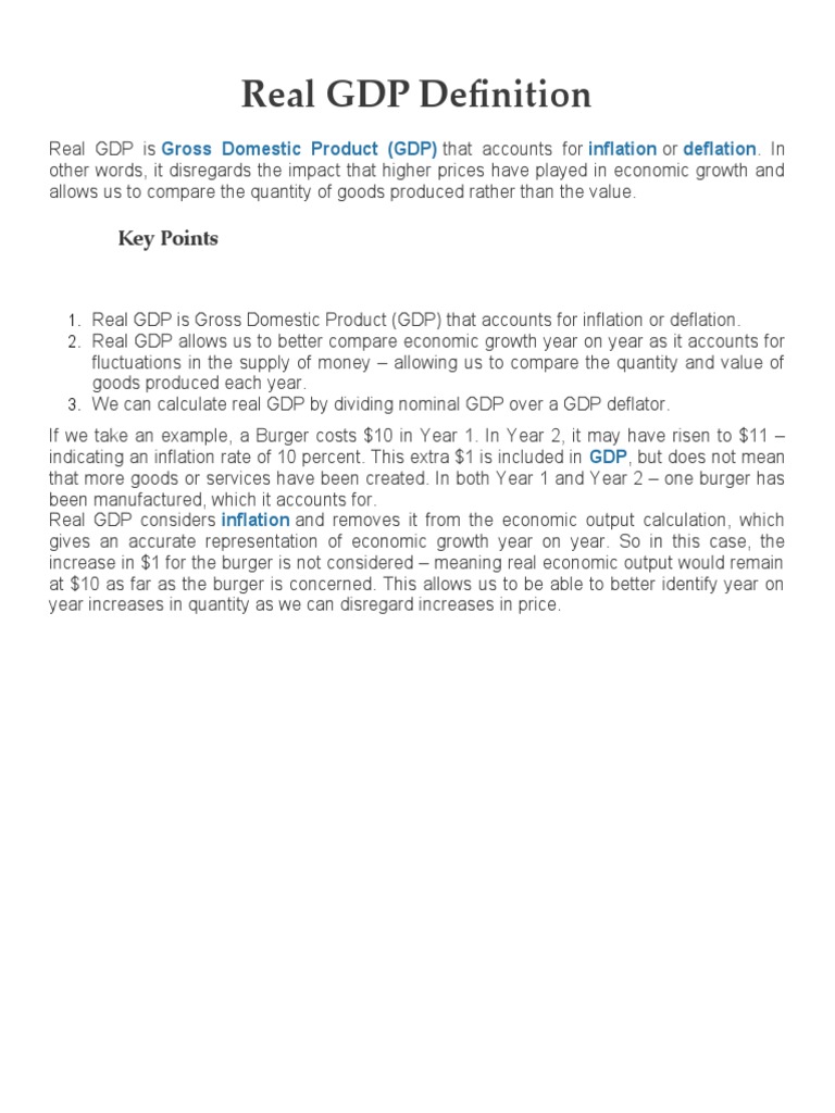 Real GDP Definition | PDF