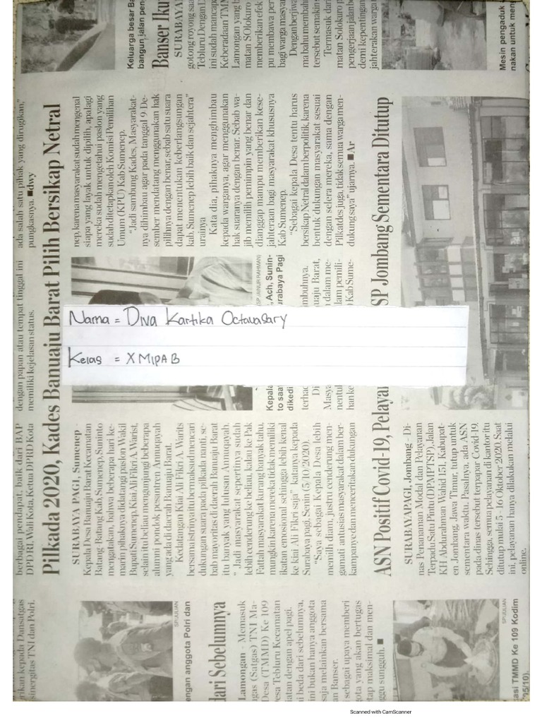 Diva Kartika Octavasary - X MIPA B | PDF