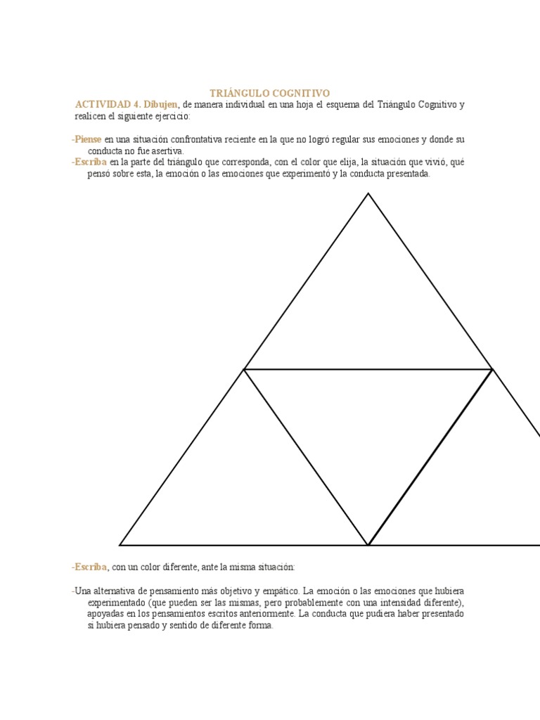 Formato Triángulo Cognitivo | PDF
