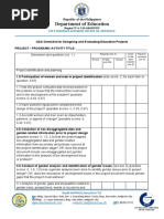 Box 16 HGDG Pimme CHECKLIST FOR PROJ - MONITORING AND EVALUATION | PDF ...