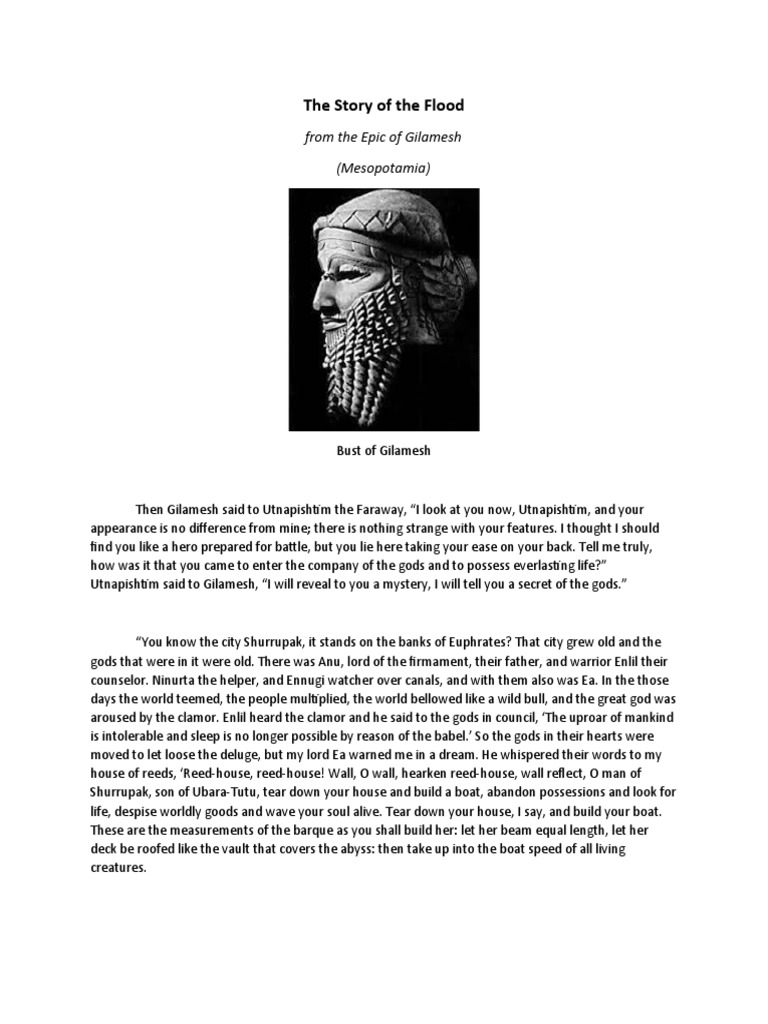 The Story of The Flood | PDF | Flood Myth | Epic Of Gilgamesh