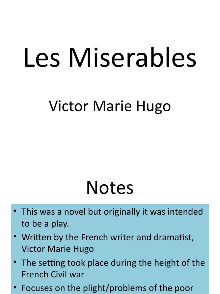 Les Miserables: Victor Marie Hugo | PDF | Les Misérables