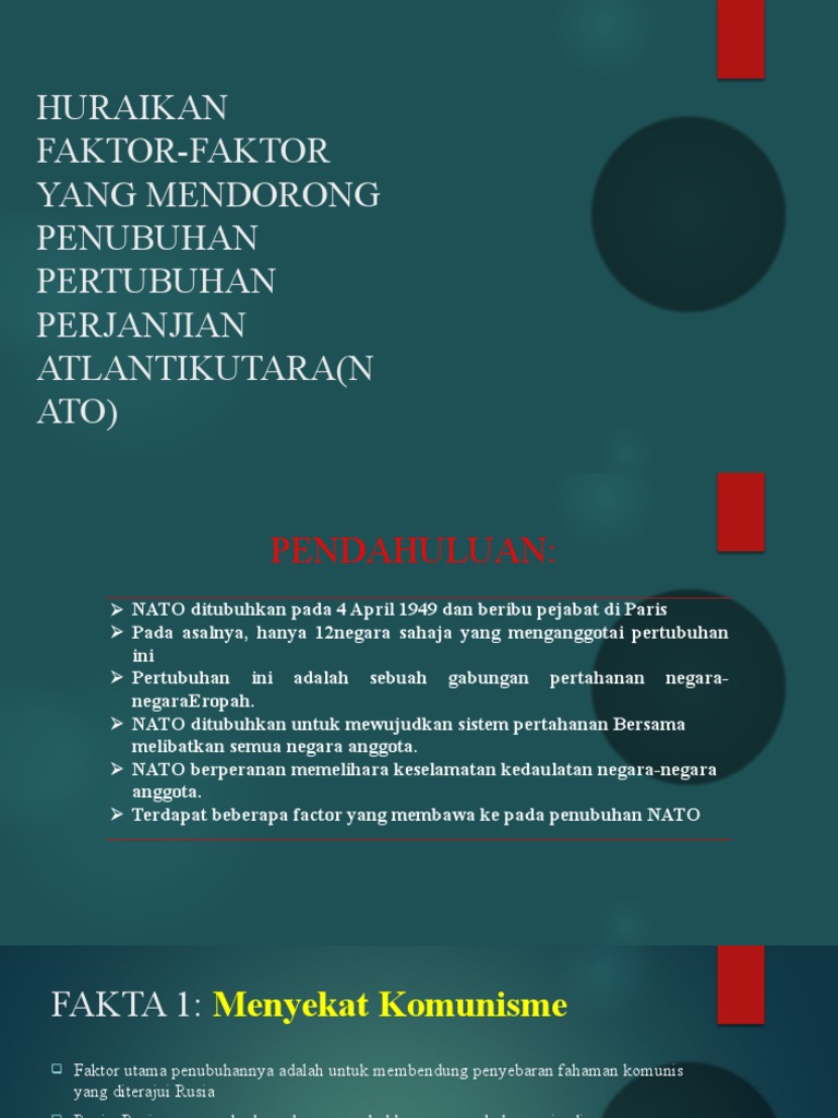 Faktor Penubuhan NATO dan Peranannya | PDF