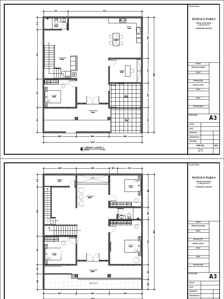 Denah Rumah Dieng 2 No.13 | PDF