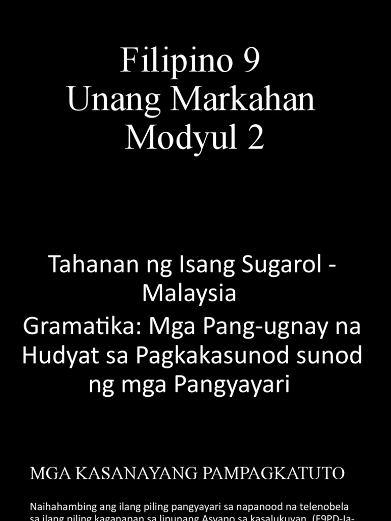 Filipino 9 Module 2 | PDF